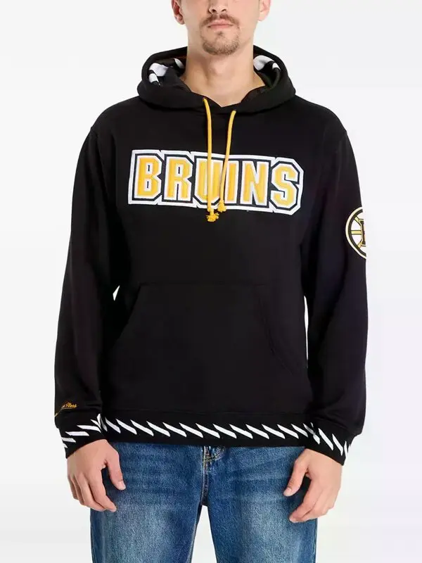Mitchell & Ness Boston Bruins Logo-print Hoodie - Black
