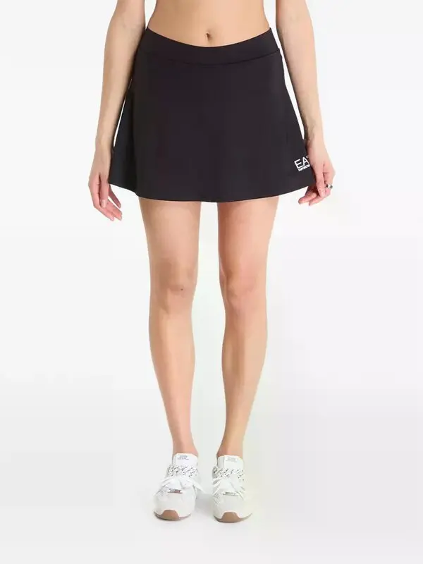 EA7 Logo-print Flared Mini Skirt