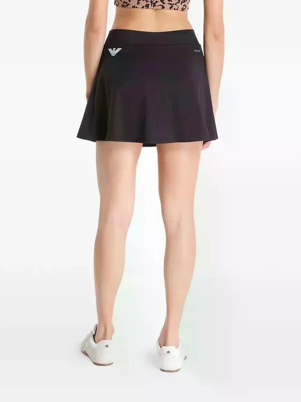 EA7 Logo-print Flared Mini Skirt