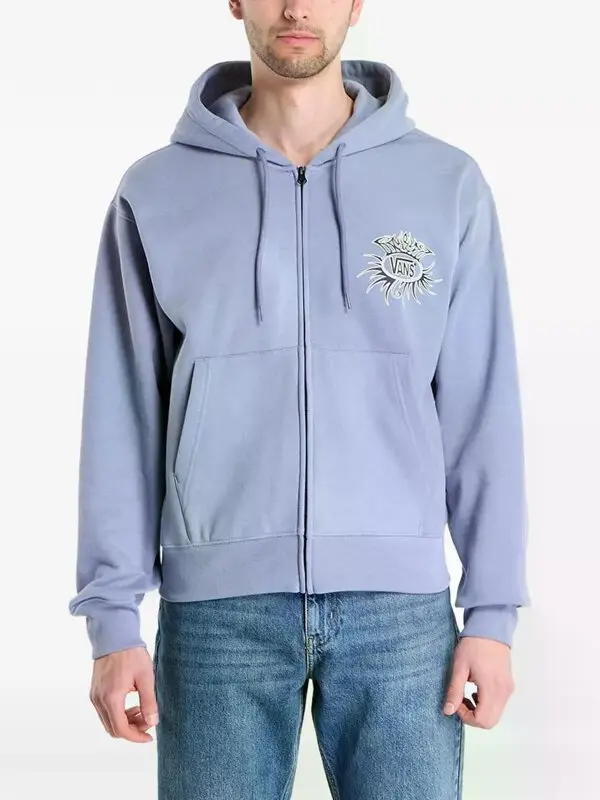 VANS Logo-print Zip-up Hoodie