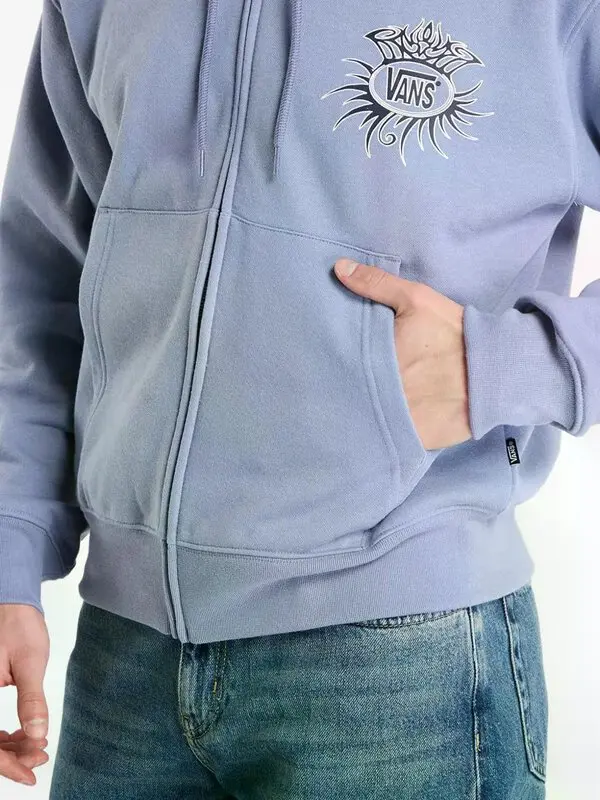 VANS Logo-print Zip-up Hoodie