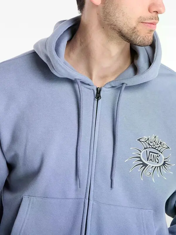 VANS Logo-print Zip-up Hoodie