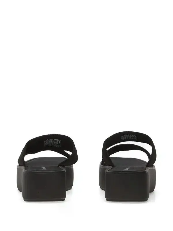 Calvin Klein Logo-print Platform Slides
