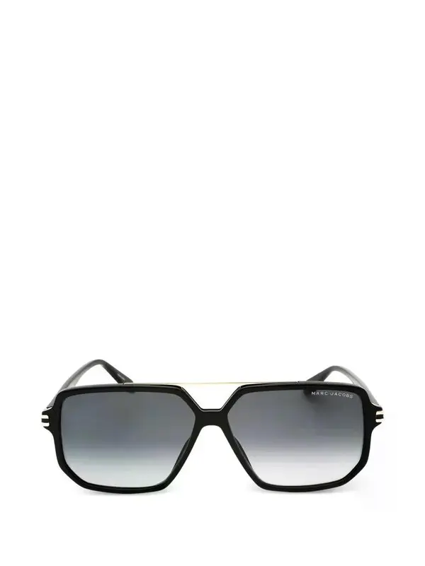 Marc Jacobs Double-bridge Pilot-frame Sunglasses - Black
