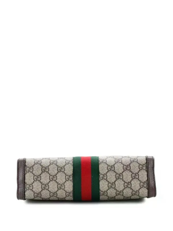 Gucci Ophidia Chain Shoulder Bag Gg Coated Canvas Small - Brown