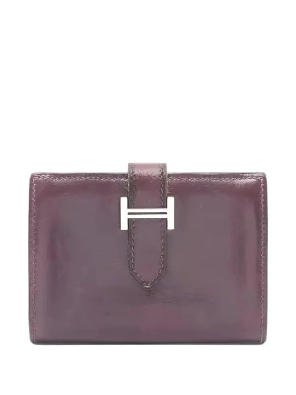 Hermès 2008 Bearn Mini Leysin Card Case - Purple