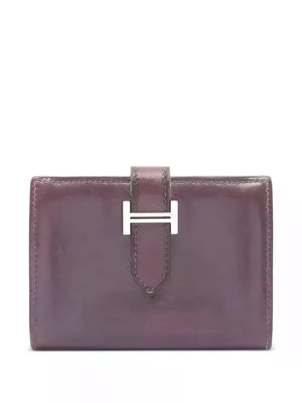 Hermès 2008 Bearn Mini Leysin Card Case - Purple