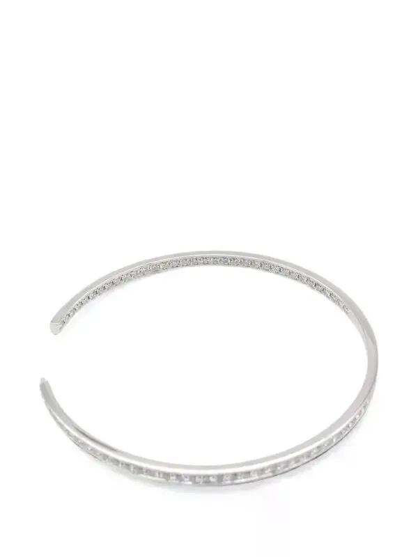 Cartier 18k White Gold Diamond Pavé Hoop Earrings