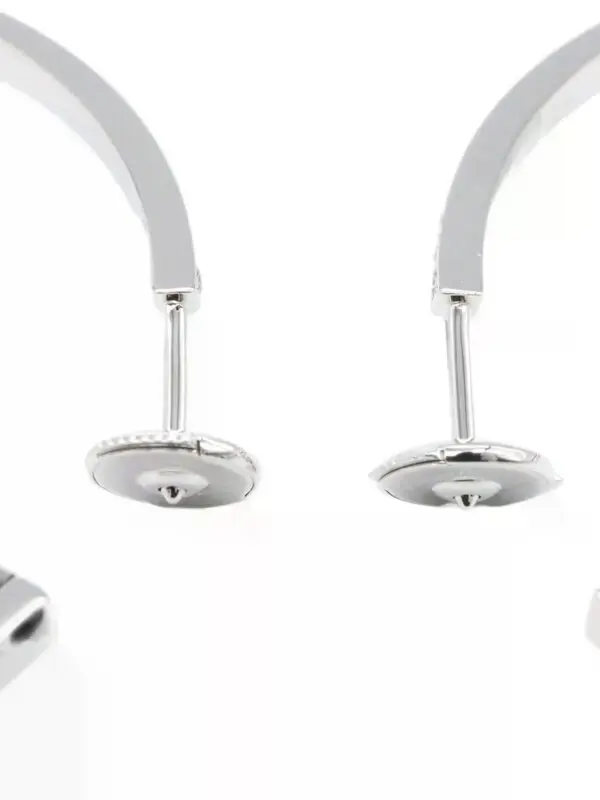 Cartier 18k White Gold Diamond Pavé Hoop Earrings