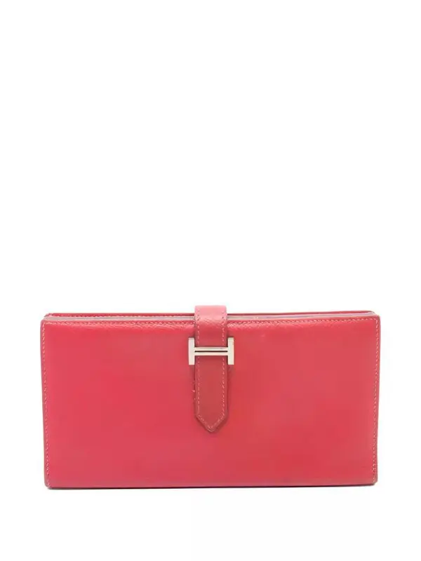 Hermès 2012 Bearn Wallet - Red