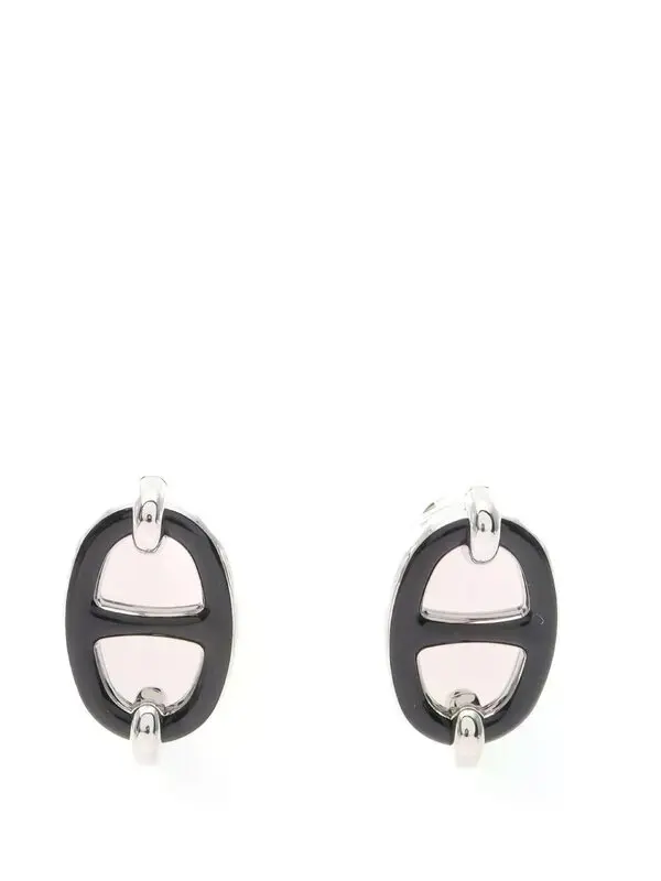Hermès 2010s Maillon Earrings - Silver