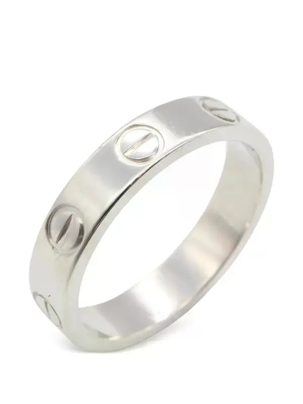 CARTIER 2010s 18k White Gold Love Ring - Silver