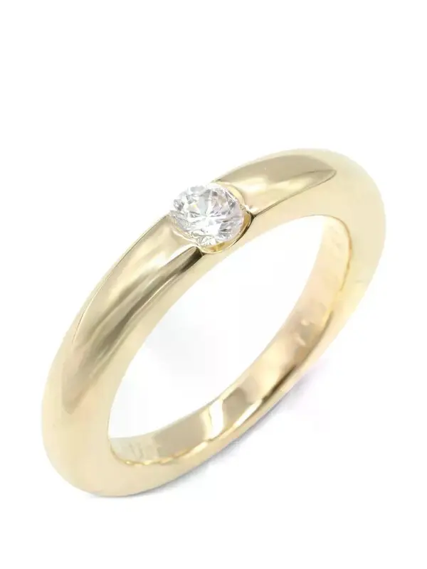 CARTIER 2010s Ellipse Diamond Ring - Gold