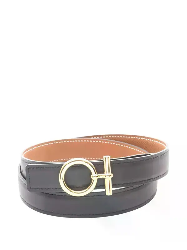 Hermès 2024 Flo Reversible Belt - Black