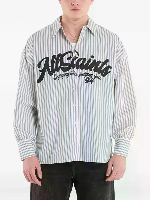 ALLSAINTS Adrianne Striped Shirt - White