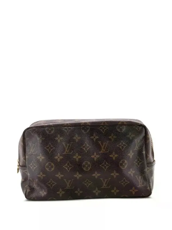 LOUIS VUITTON Trousse Toiletry Monogram Canvas 28 Pouch - Brown