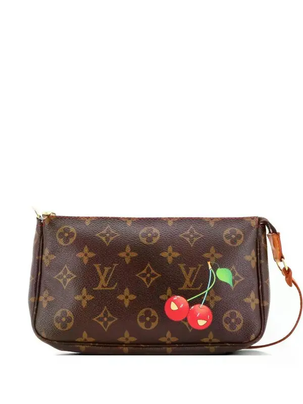LOUIS VUITTON Pochette Accessoires Monogram Cerises Clutch - Brown