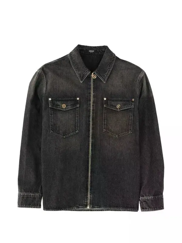 Versace Zip-up Denim Jacket