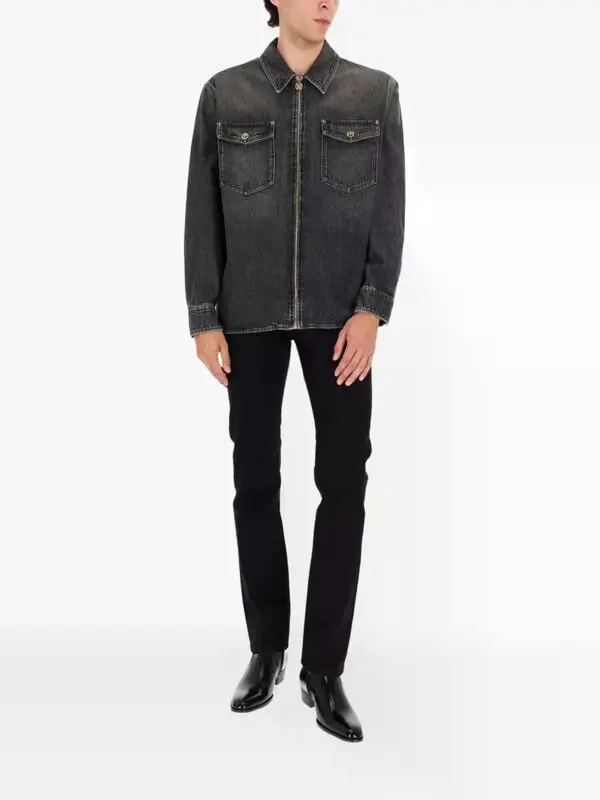 Versace Zip-up Denim Jacket