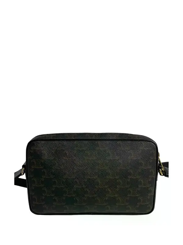 Celine 2022 Medium Triomphe Logo Crossbody Bag - Black