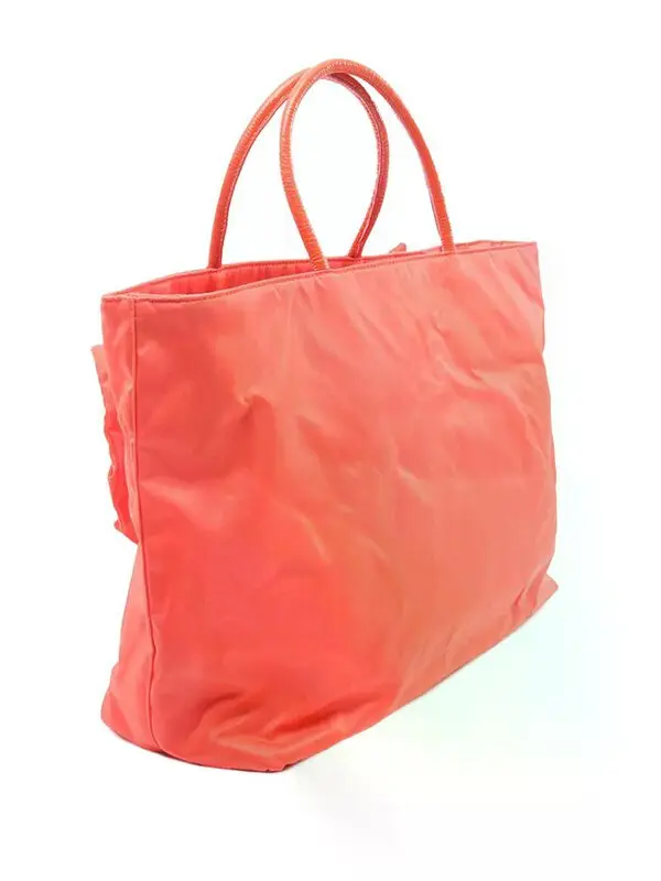 Prada 2010-2026 Tessuto Fiocco Bow Tote Bag - Orange