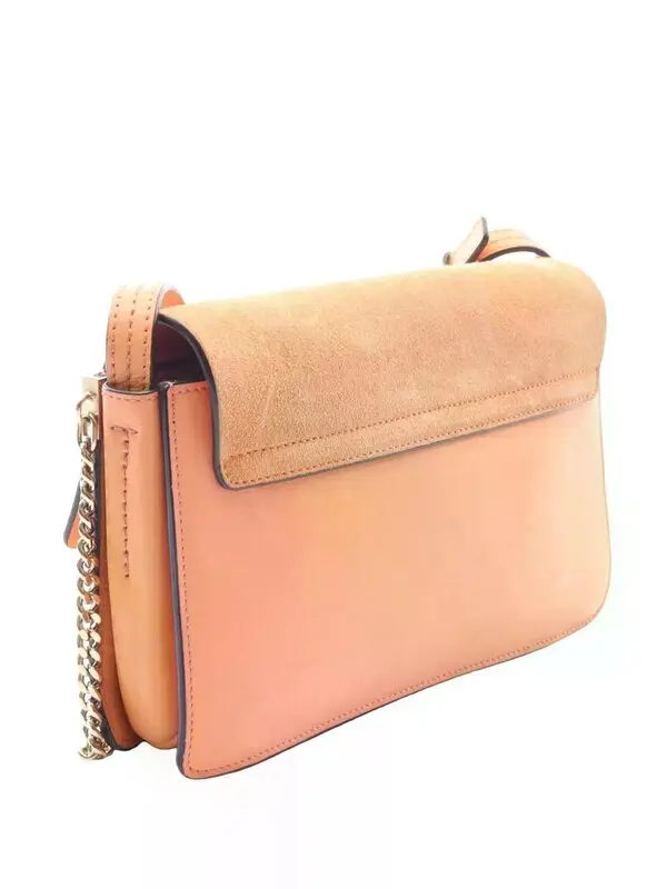 Chloé Small Suede And Calfskin Faye Crossbody Bag - Brown