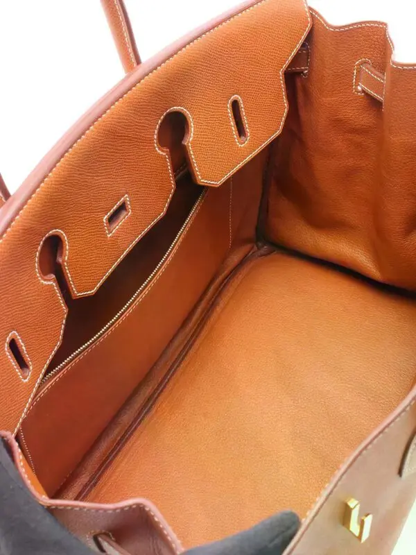 Hermès 2008 Togo Birkin Retourne 35 Handbag - Brown