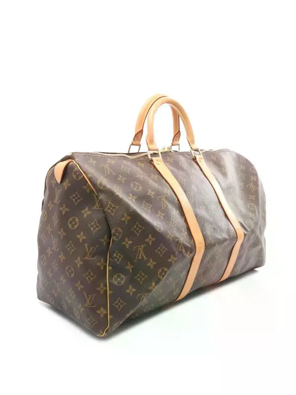 LOUIS VUITTON 2001 Monogram Keepall 50 Travel Bag - Brown