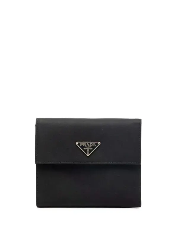 Prada 2000-2013 Tessuto Trifold Wallet Small Wallets - Black