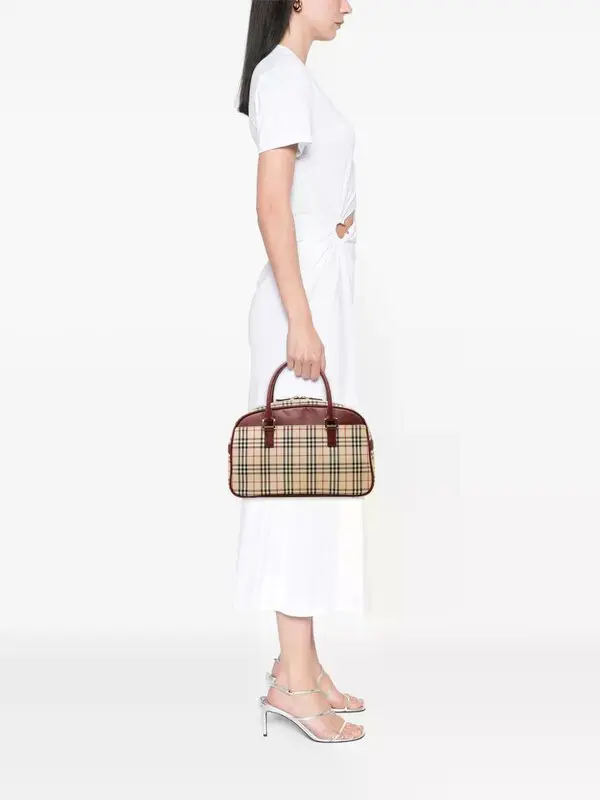 Burberry House Check Canvas Handbag - Neutrals