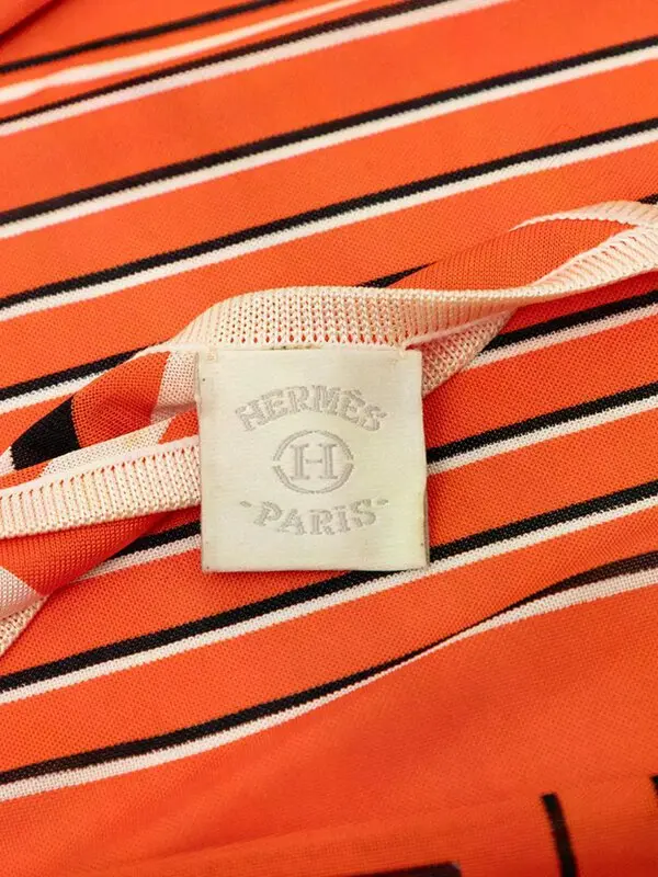 Hermès 2021-2025 Triangular H Au Galop Silk Scarf Scarves - Orange