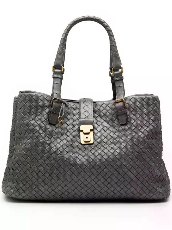 Bottega Veneta 2007 Medium Nappa Intrecciato Roma Tote Bag - Grey