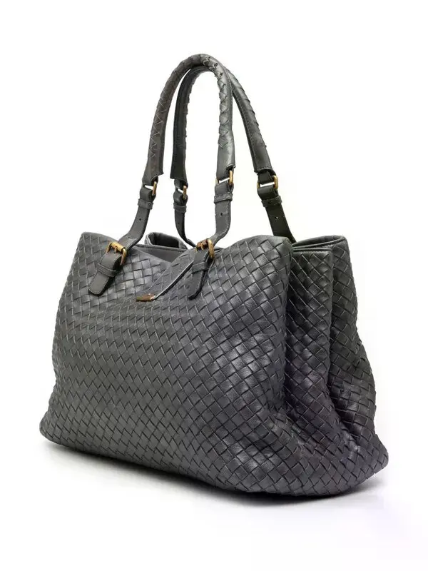 Bottega Veneta 2007 Medium Nappa Intrecciato Roma Tote Bag - Grey