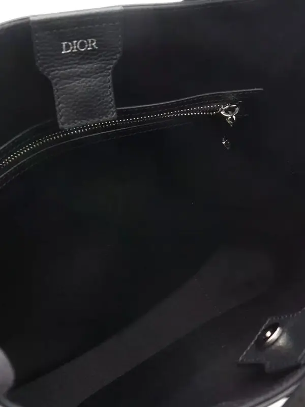 Dior 2010-2026 Leather Saddle Tote Bag - Black