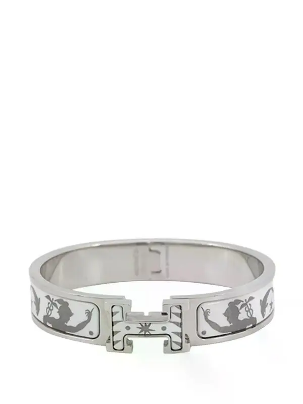 Hermès 2000-2026 Narrow Enamel Sous Le Charme D Orphee Clic H Bracelet Pm - Silver