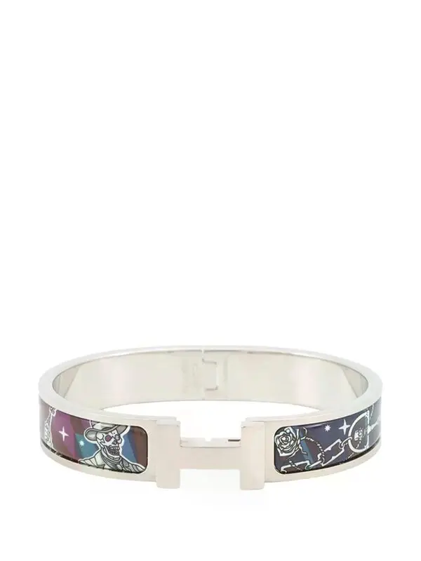 Hermès 2023 Narrow Enamel Cest La Fete Clic Hh Bracelet - Blue