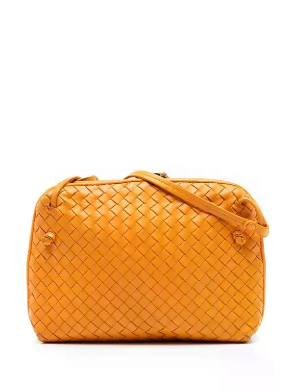 Bottega Veneta 2012-2026 Nappa Intrecciato Nodini Crossbody Bag - Orange