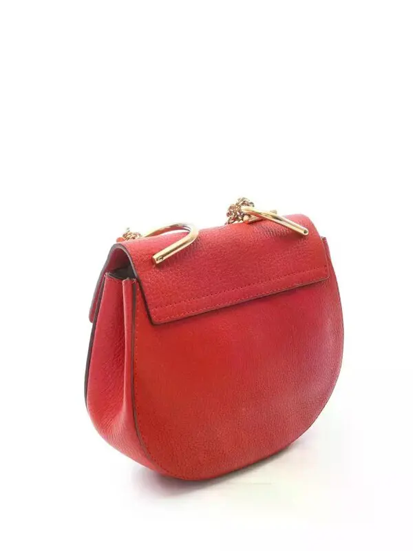 Chloé 2010-2026 Mini Leather Drew Crossbody Bag - Red