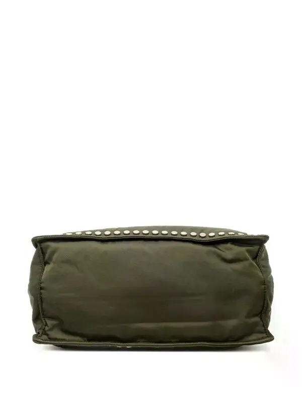 Prada 2000-2013 Tessuto Studded Etiquette Tote Bag