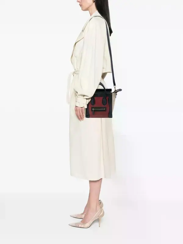 Celine 2012 Nano Tricolor Luggage Tote - Red