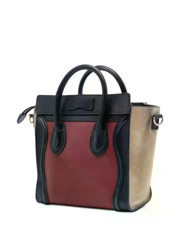 Celine 2012 Nano Tricolor Luggage Tote - Red