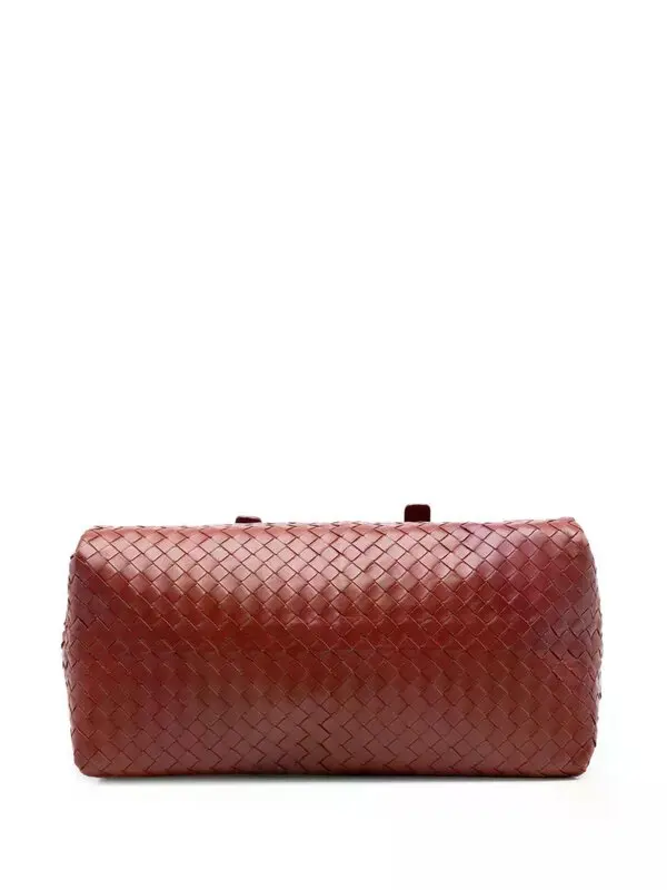 Bottega Veneta Nappa Intrecciato Boston Bag - Red