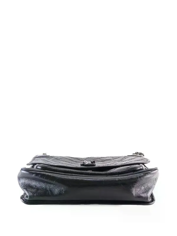 Saint Laurent 2022 Medium Crinkled Calfskin Niki Shoulder Bag - Black