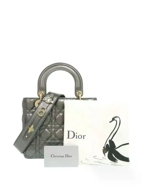 Dior Metallic Lambskin Cannage My Abcdior Lady Satchel