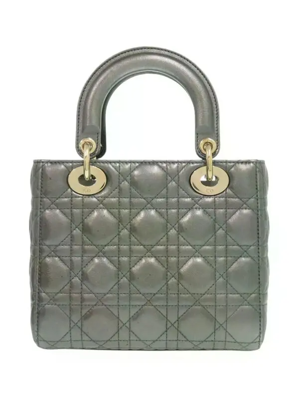 Dior Metallic Lambskin Cannage My Abcdior Lady Satchel