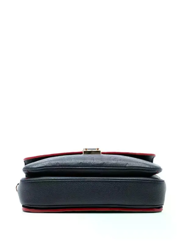 LOUIS VUITTON Monogram Empreinte Pochette Metis Satchel - Blue