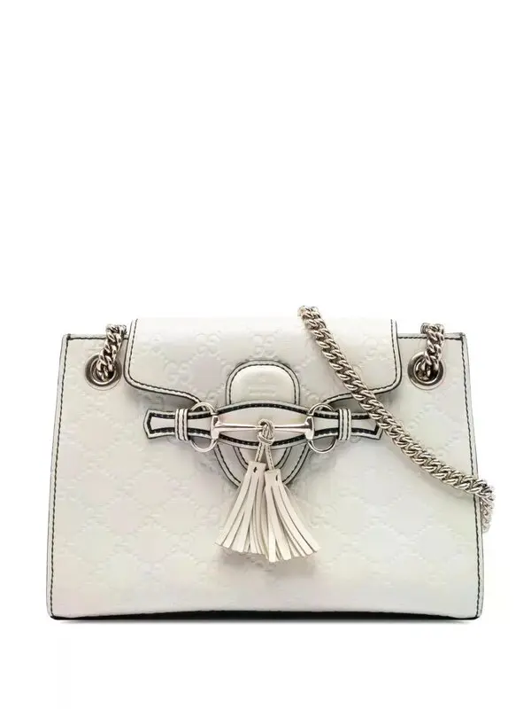 Gucci Small Sima Emily Shoulder Bag - White