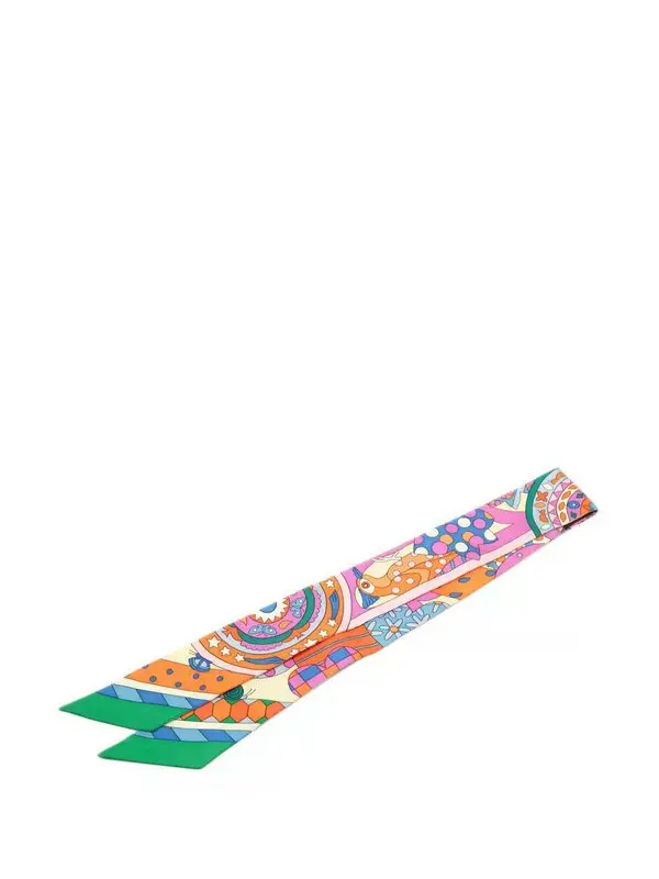 Hermès 2000-2025 Les Murmures De La Foret Silk Twilly Scarf Scarves
