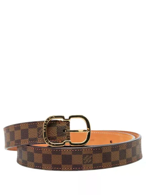 LOUIS VUITTON 2012 Damier Ebene Mini Belt - Brown