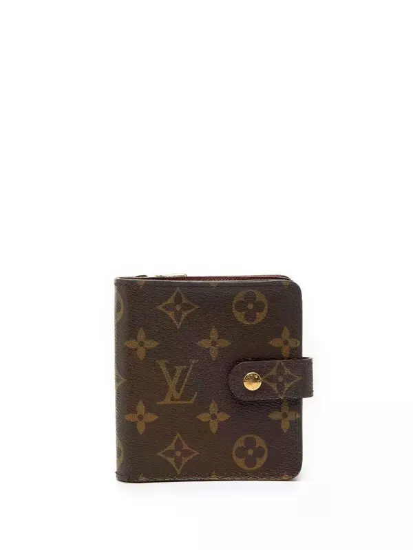 LOUIS VUITTON 2001 Monogram Bifold Compact Wallet Small Wallets - Brown